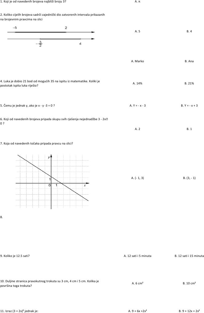 Ispit Državne Mature Matematika A Razina | PDF