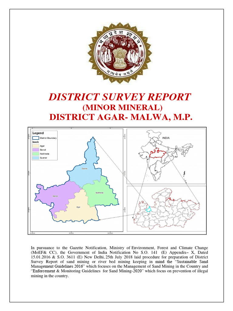District Survey Report Agar Malwa | PDF | Earth Sciences