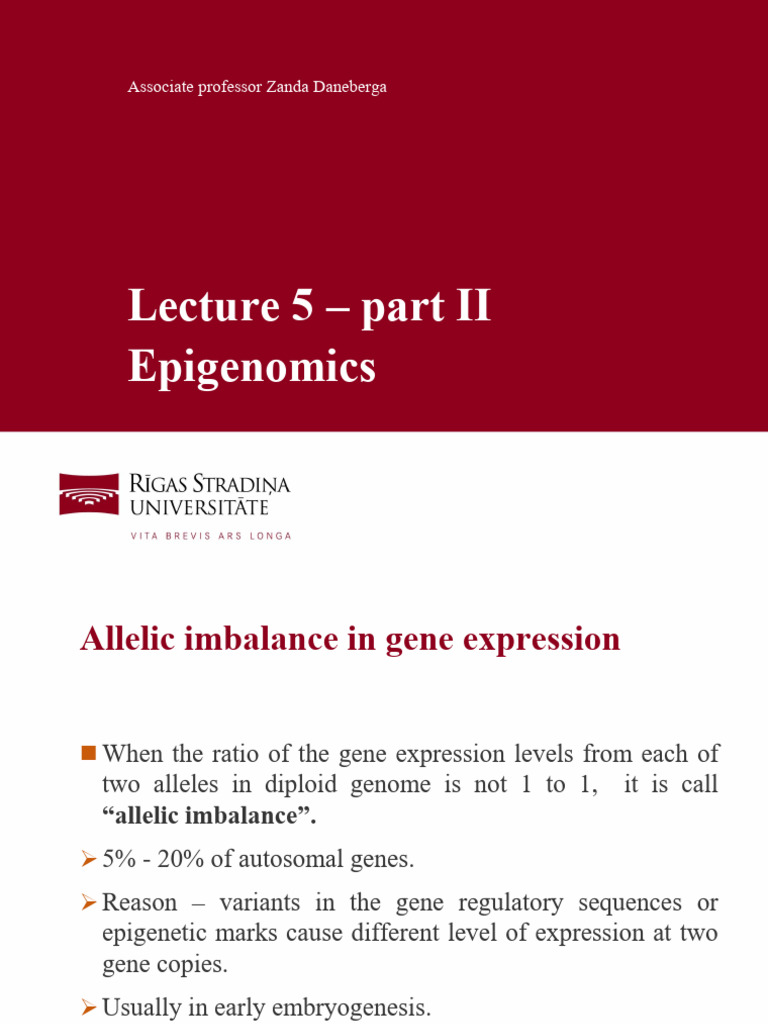Epigenomics and Allelic Imbalance | PDF | Epigenetics | Regulation Of ...