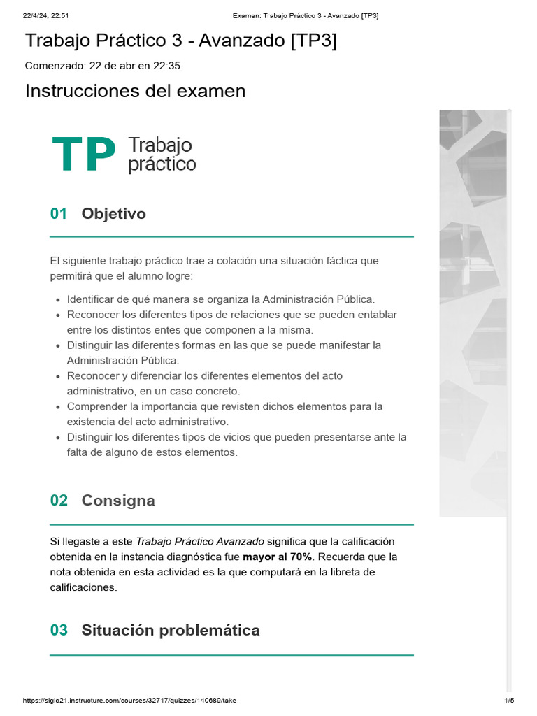 Examen - Trabajo Práctico 3 - Avanzado (TP3) | PDF