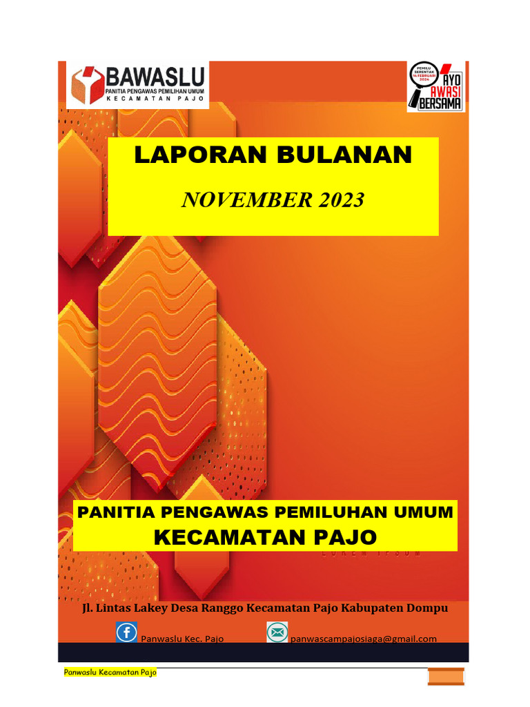 Pajo-Laporan Bulan November 2023. | PDF