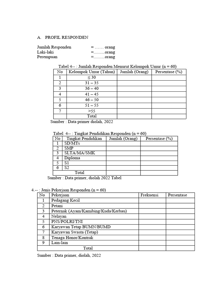 02-Tabel Data Responden | PDF | Metode & Bahan Ajar