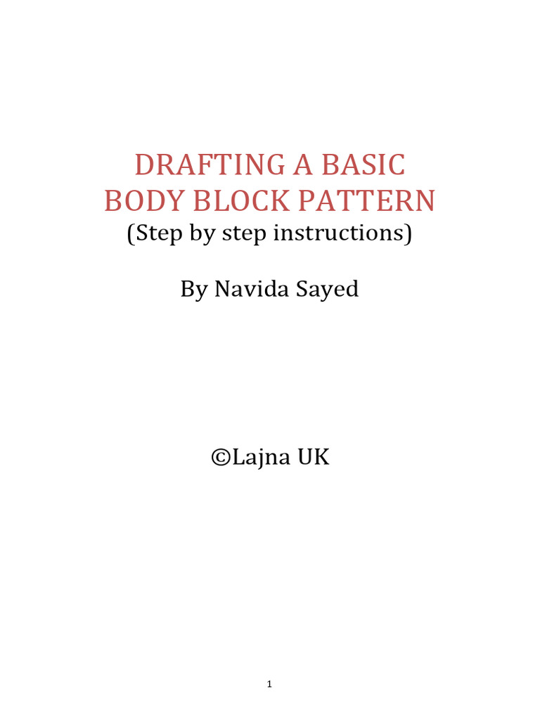 step-by-step-drafting-basic-body-block | PDF | Seam (Sewing)