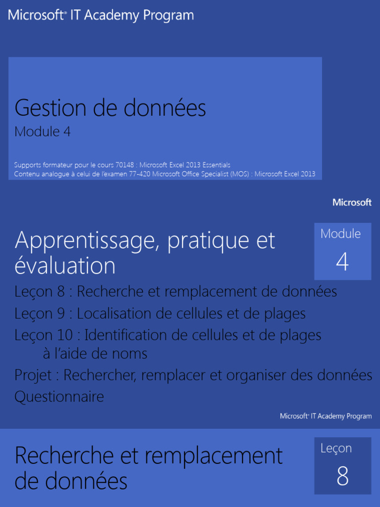 Gestion de Données Excel | PDF | Microsoft Excel | Informatique