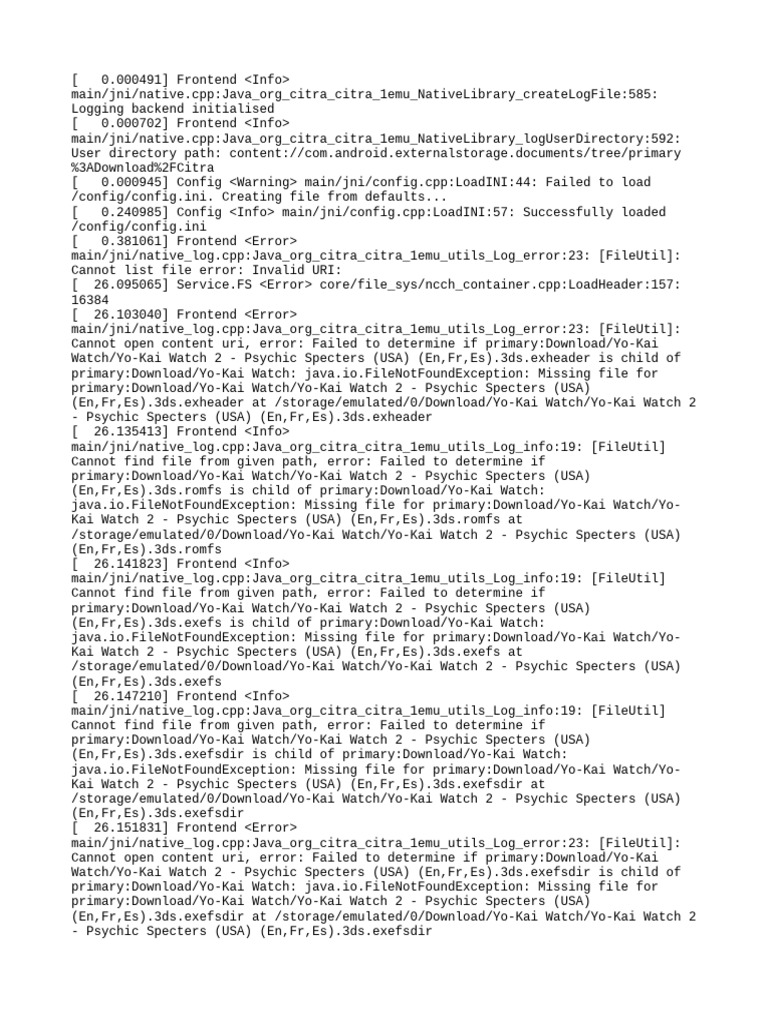 Citra Log - Txt.old | Download Free PDF | File System | System Software