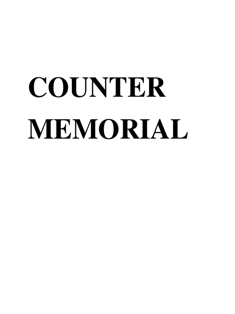 Counter Memorial | PDF | Crimes | Crime & Violence