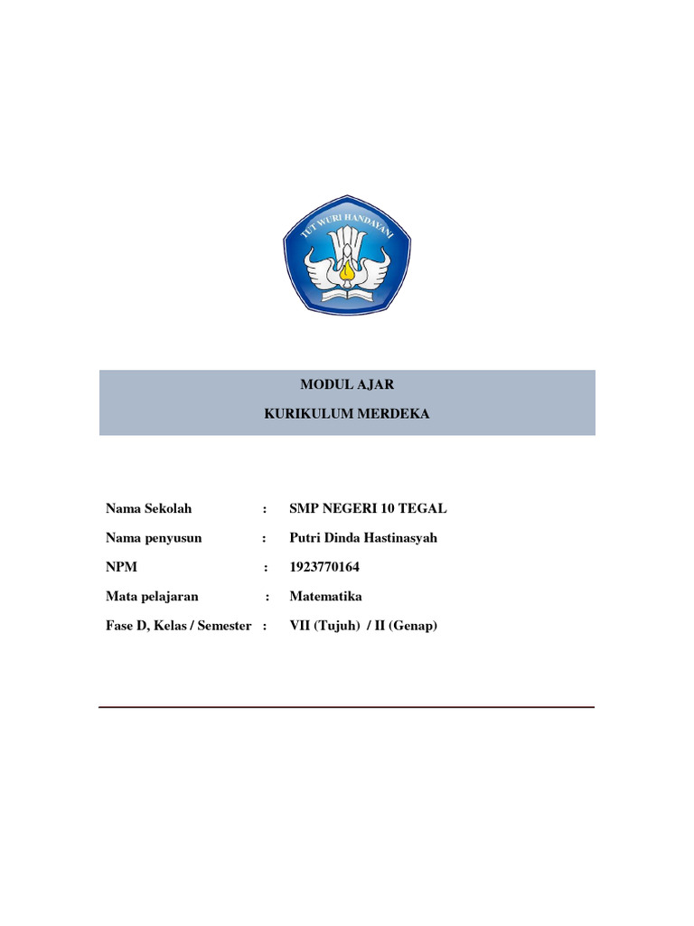 Demonstrasi Kontekstual-Modul Ajar Berdeferensiasi-T4-Pb-Putri Dinda Hastinasyah | PDF