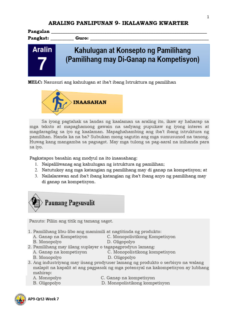 AP 9 Q2 Week 7 | PDF