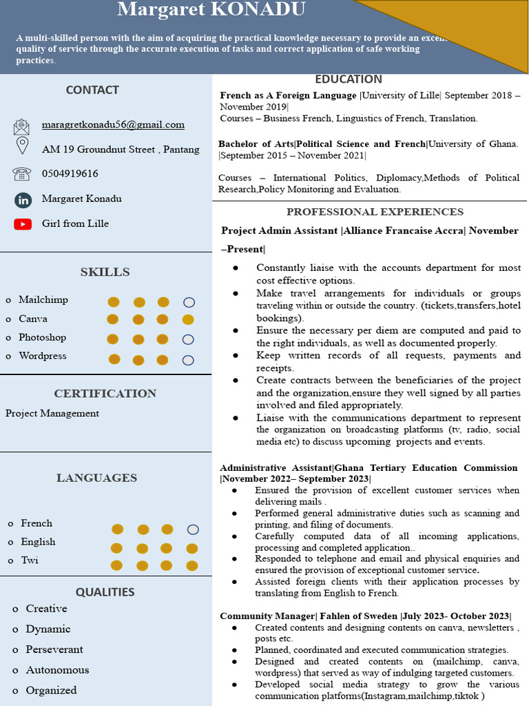 Margaret Konadu - CV | PDF