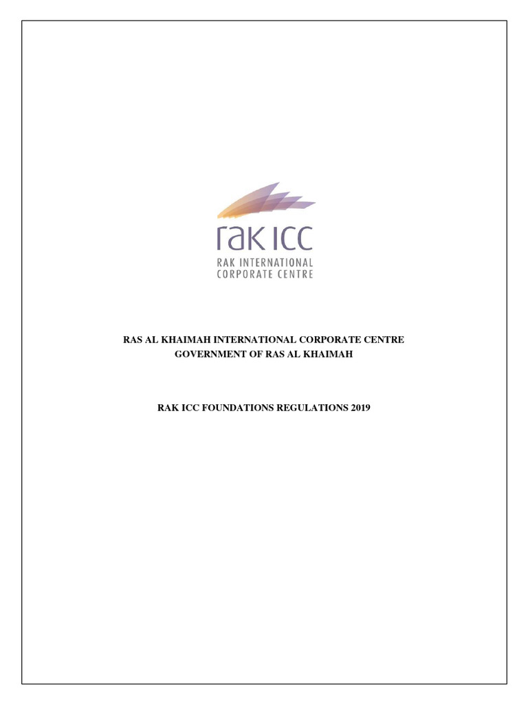 RAK ICC Foundations Regulations 2019 5 | PDF | By Law | Jurisdiction
