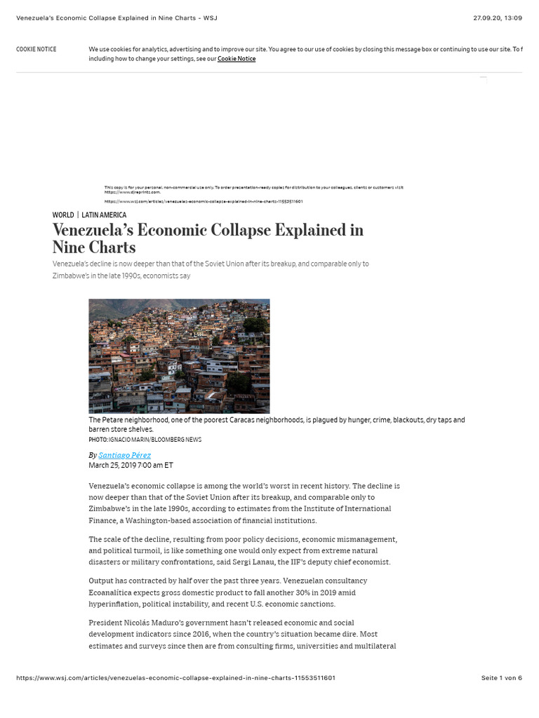 Venezuela's Economic Collapse Explained in Nine Charts - WSJ | PDF ... Venezuela's Economic Collapse Explained in Nine Charts - WSJ | PDF ...