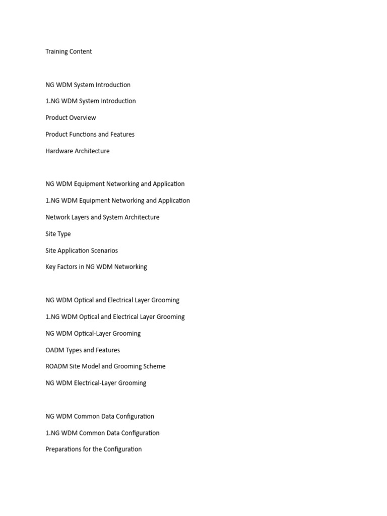 HCIP TX Training Content | PDF | Wavelength Division Multiplexing | Computer Network