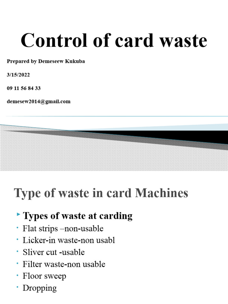 Card Waste | PDF