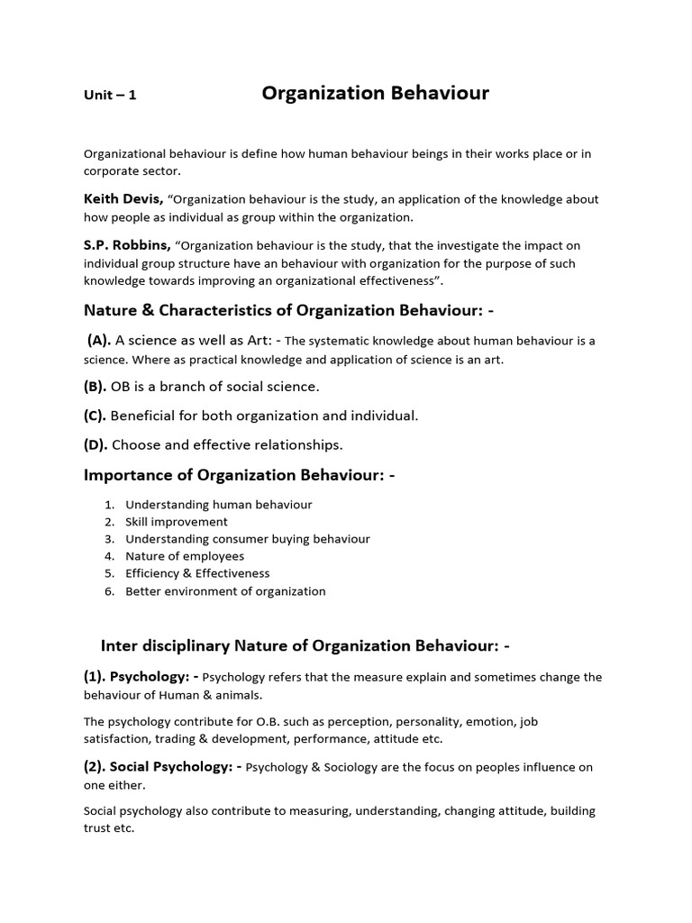 OB Copybook | PDF | Organizational Behavior | Behavior