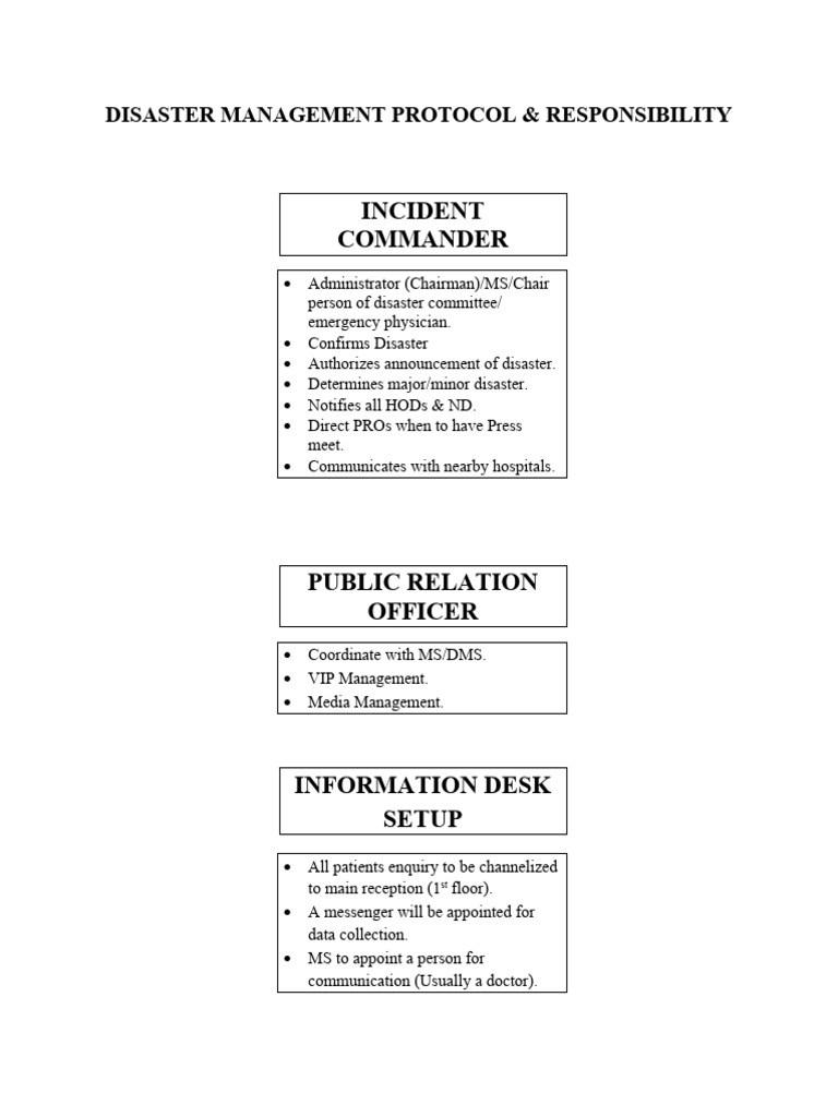Disaster Management Protocol | PDF | Medical Specialties | Clinical ...