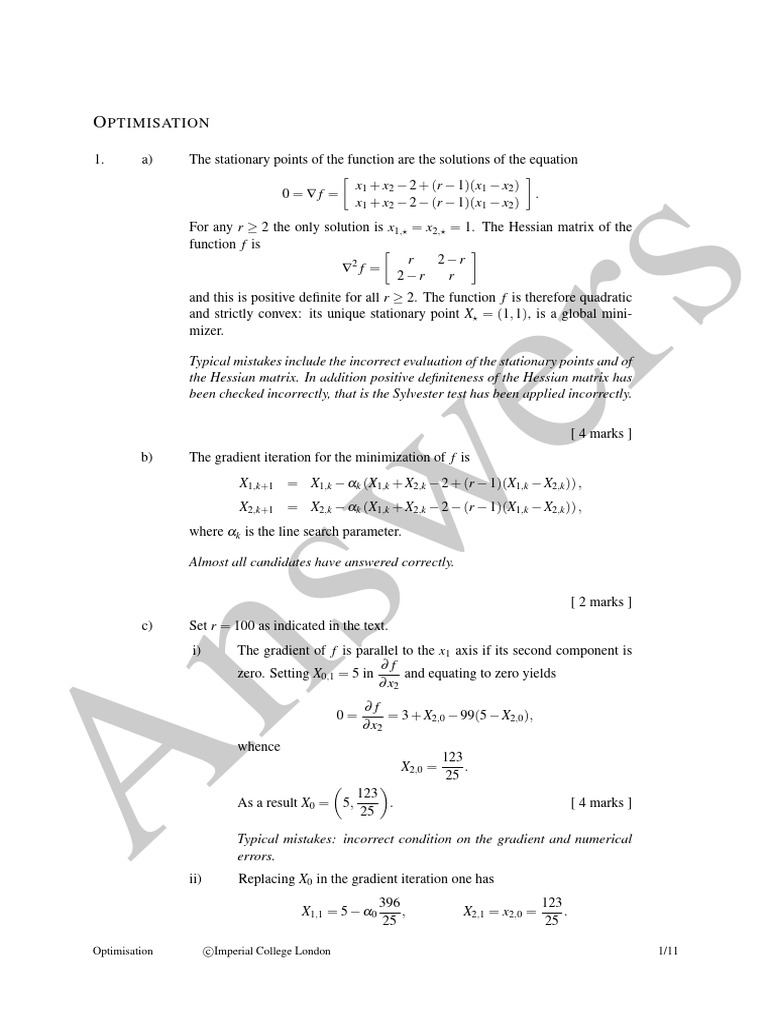 Answers Annotated | PDF | Mathematical Optimization | Mathematical Objects