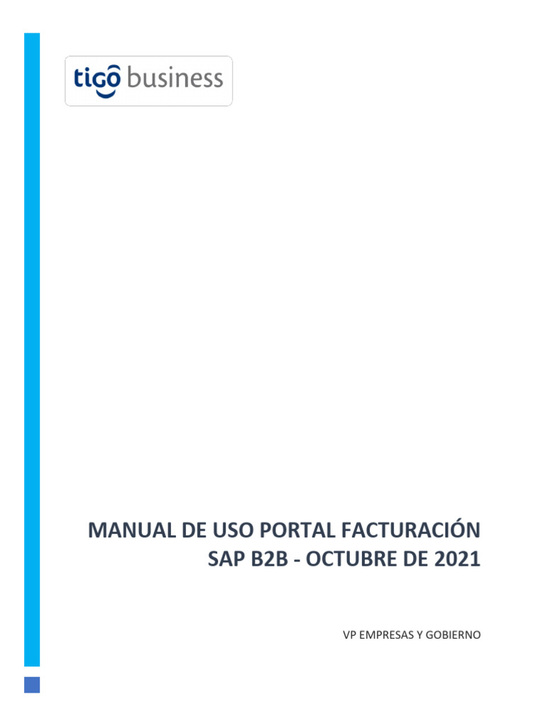 Manual de Uso Portal Facturación SAP B2B - Octubre 2021 - V1 | PDF | Contraseña