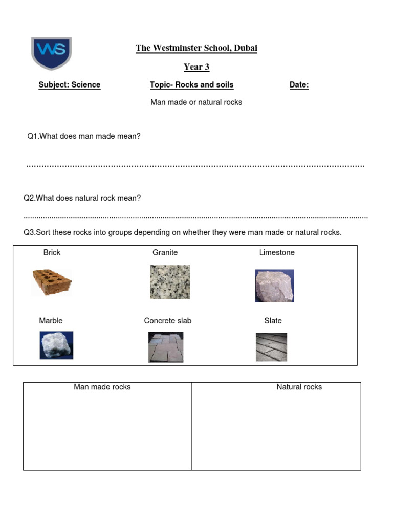 Rocks and Soils: Year 3 Science Guide | PDF | Rock (Geology) | Slate