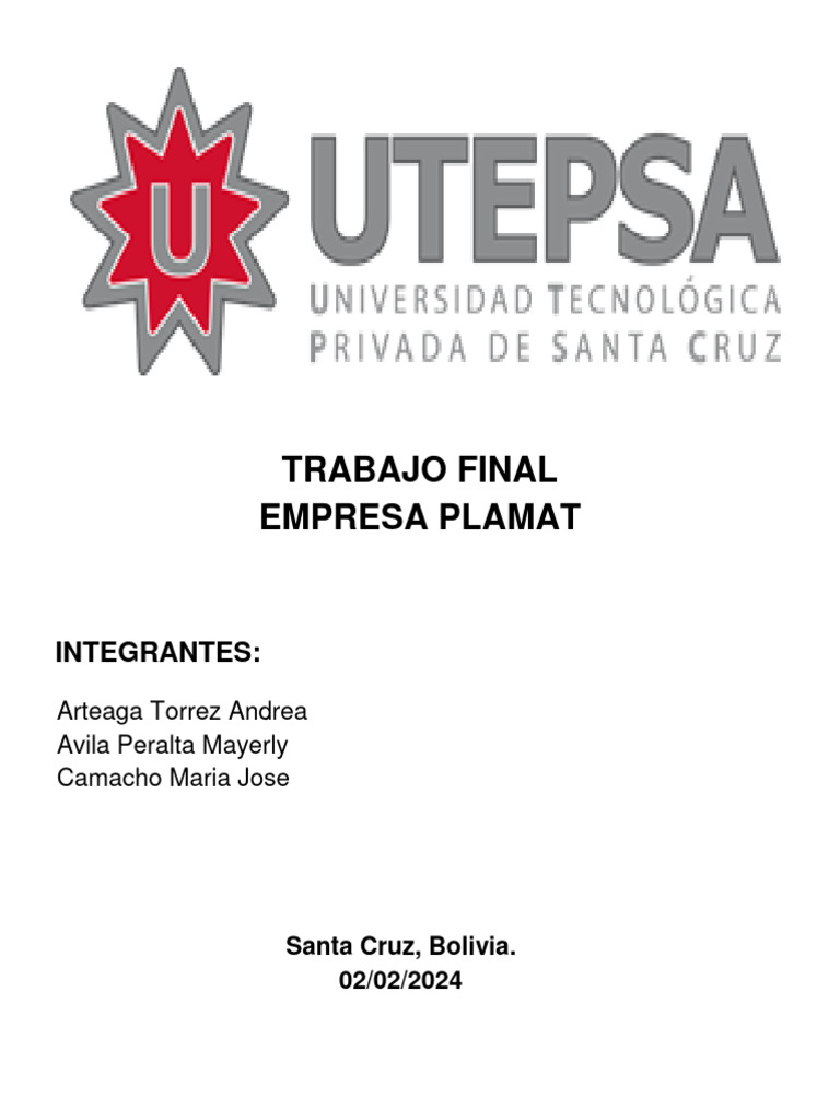 Trabajo Final Empresa Plamat | PDF | Gestión de recursos humanos | Business