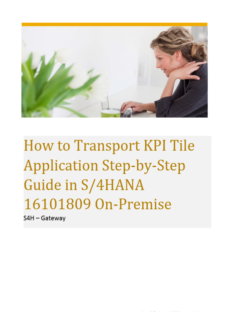 How To Transport KPI Tile Application Step-By-Step Guide in S4HANA ...