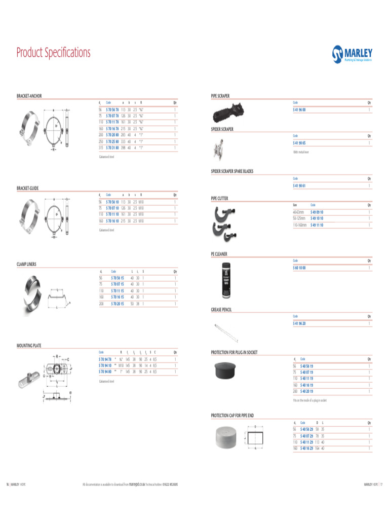 Product Specifications: Bracket-Anchor Pipe Scraper | PDF | Building ...