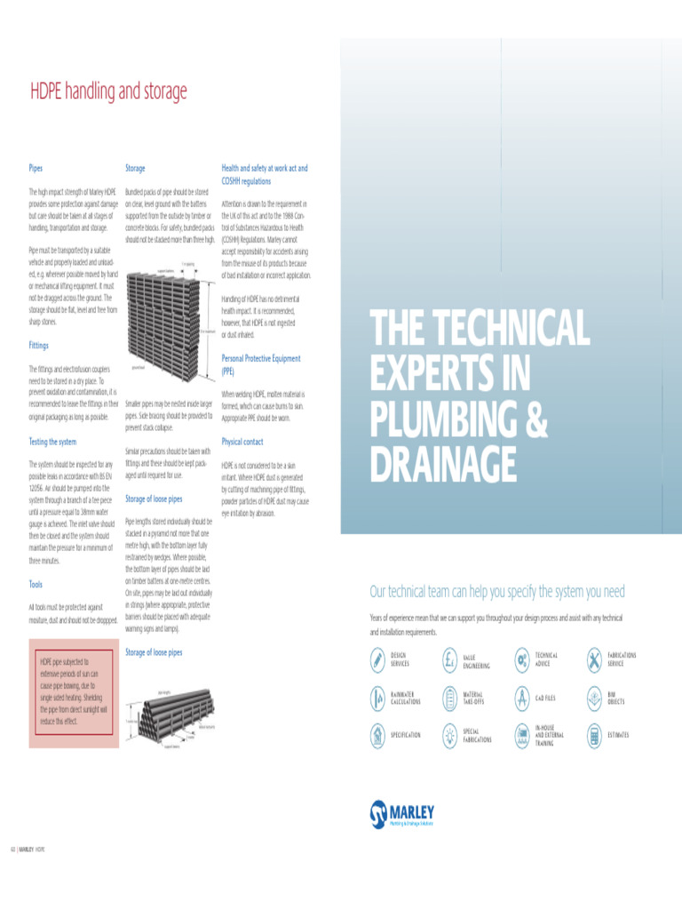 The Technical Experts in Plumbing & Drainage: HDPE Handling and Storage ...