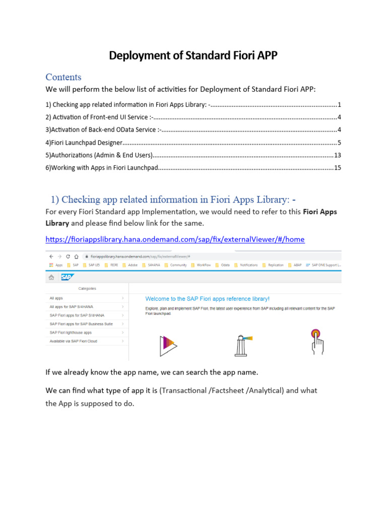 Fiori Standard App Deployment (Transactional) 1 | PDF | Mobile App ...