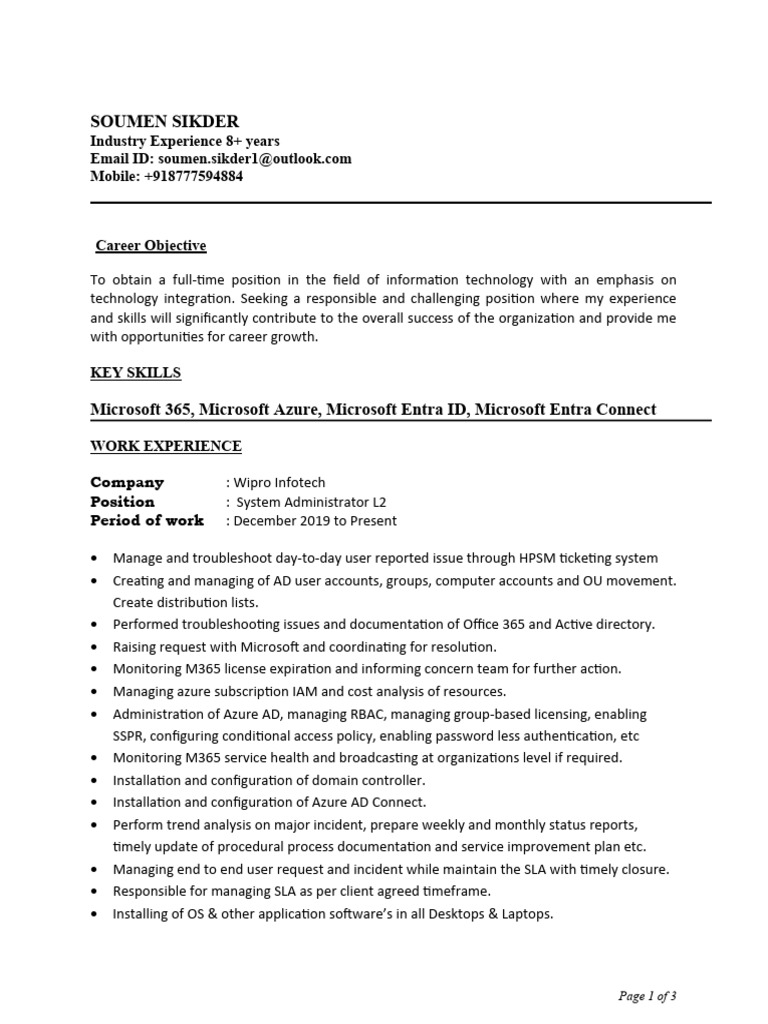 Soumen Sikder Resume( | PDF | Information Technology | Computer Science