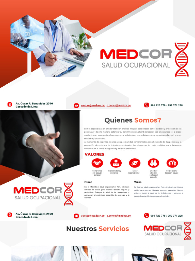 Brochure MEDCOR - Salud Ocupacional MODIFICADO | Descargar gratis PDF ...