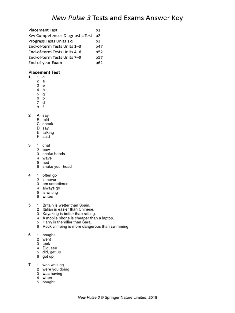 NP3 Tests and Exams Answer Key | PDF | Internet | Water Pollution