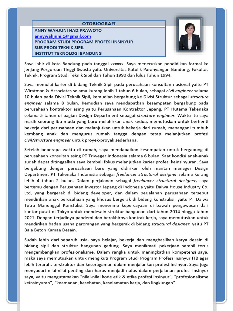 02a Contoh Otobiografi 1 Pdf Bisnis
