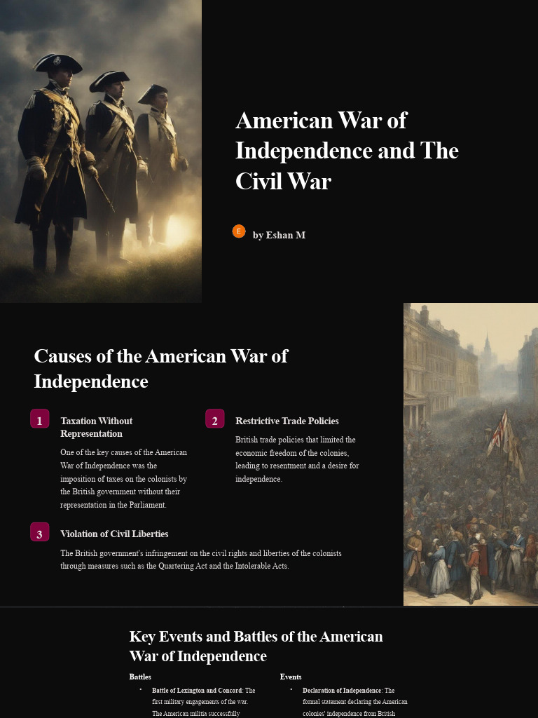 Causes and Events of U.S. Wars | PDF | American Civil War | American ...