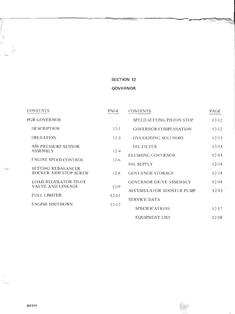 GT26MC EM Section 12 Governor | PDF