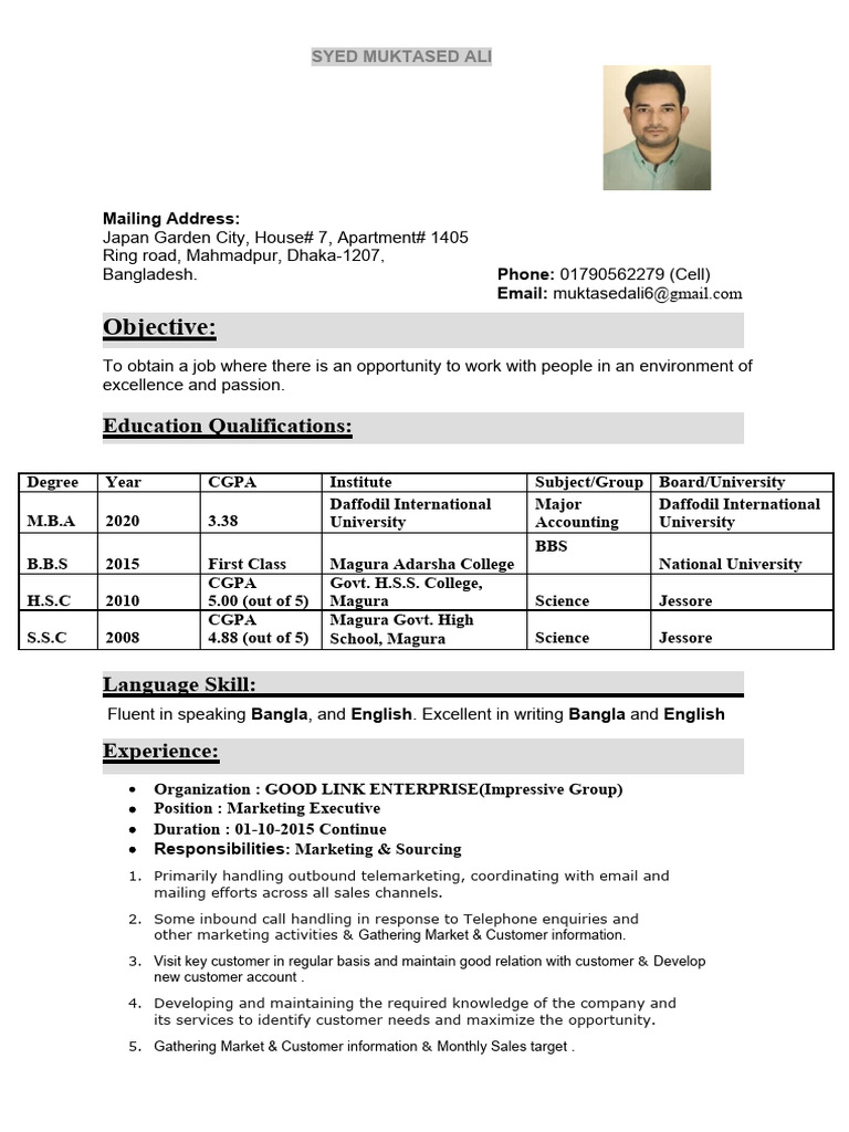 CV Maruf | Download Free PDF | Sales | Computing