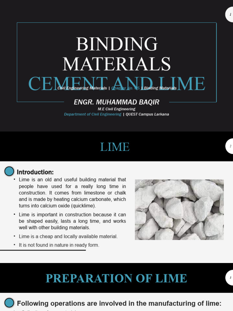 Lime | PDF | Cement | Mortar (Masonry)