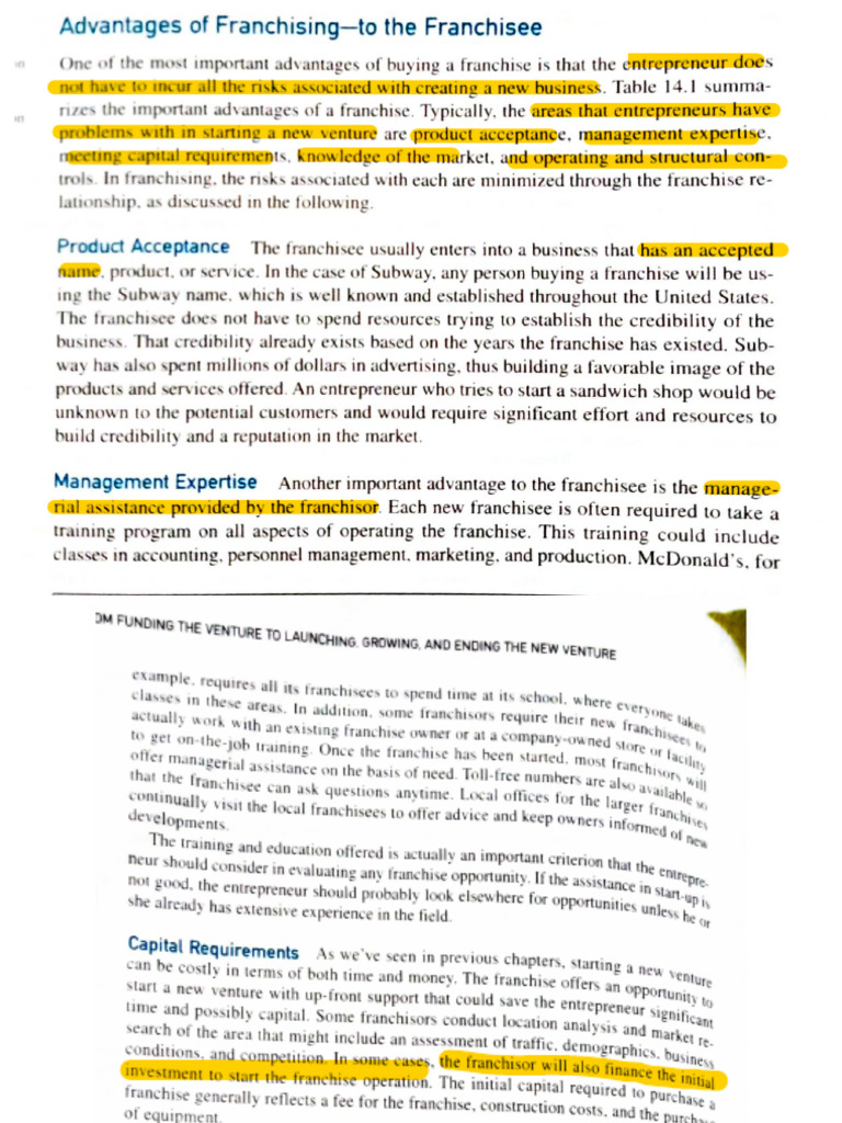 Franchising Advantages and - Disadvantages | PDF