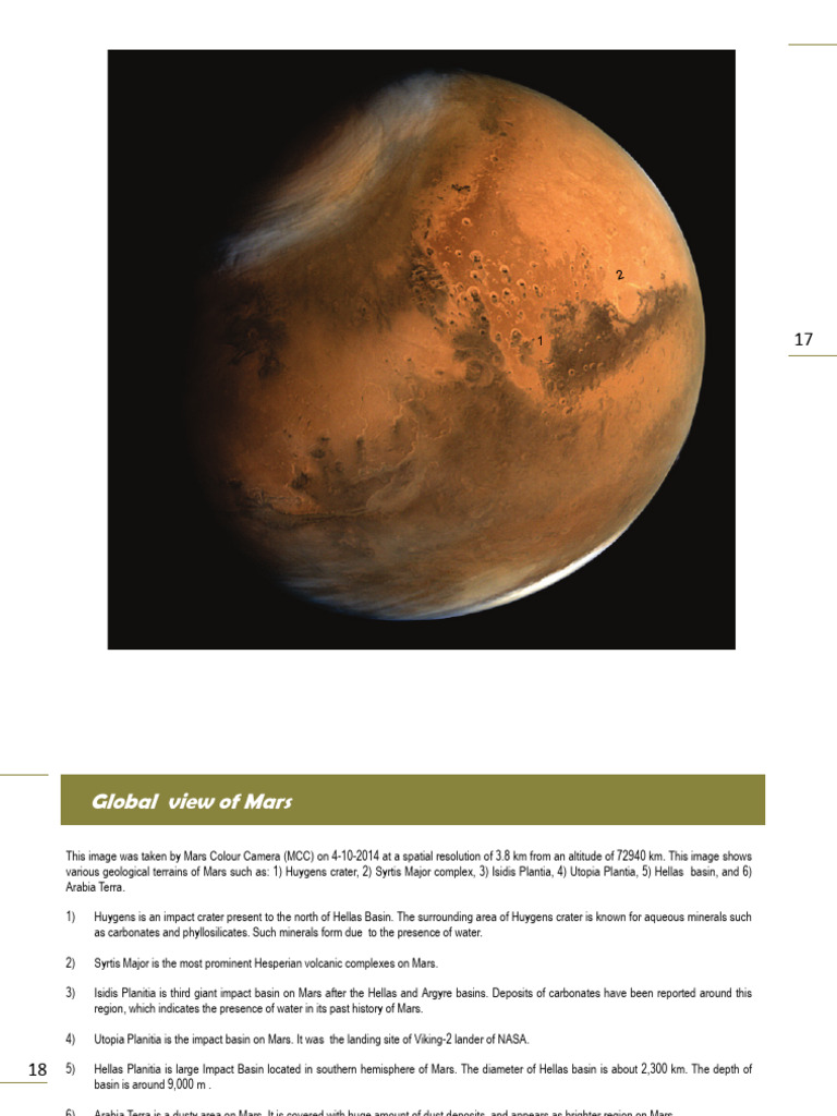 Mars Atlas MOM 33 38 | PDF | Mars | Impact Crater