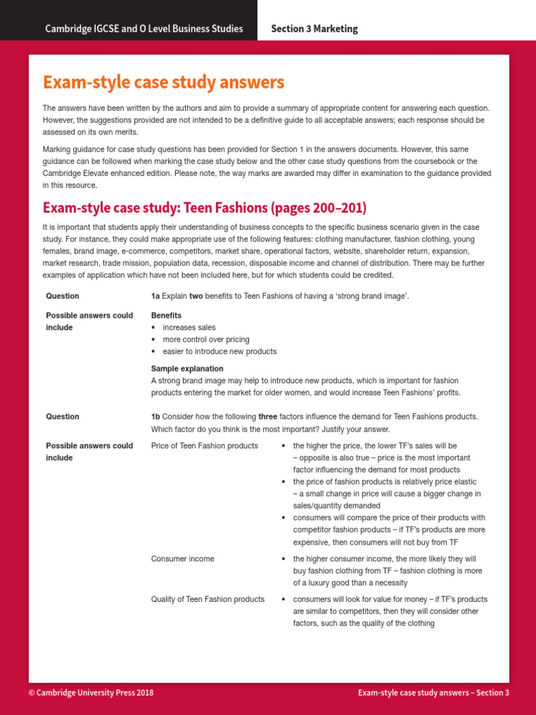 Teen Fashion Case Study Answer | PDF | Fashion | Luxury Goods