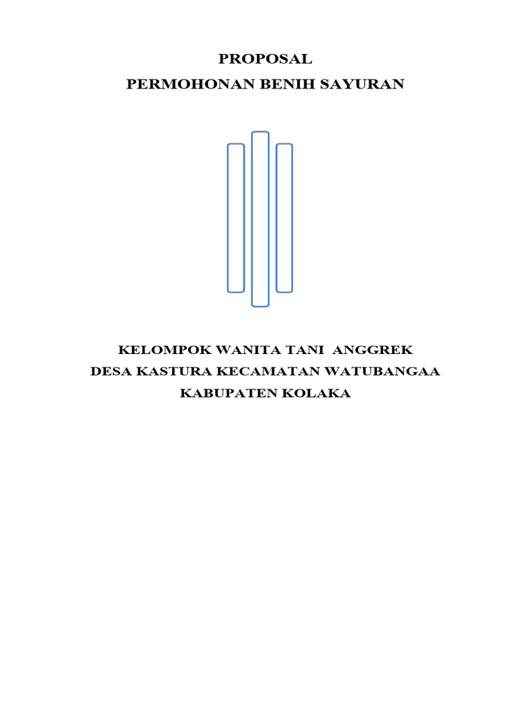 Proposal Permohonan Benih Sayuran | PDF | Memasak, Makanan, & Anggur ...