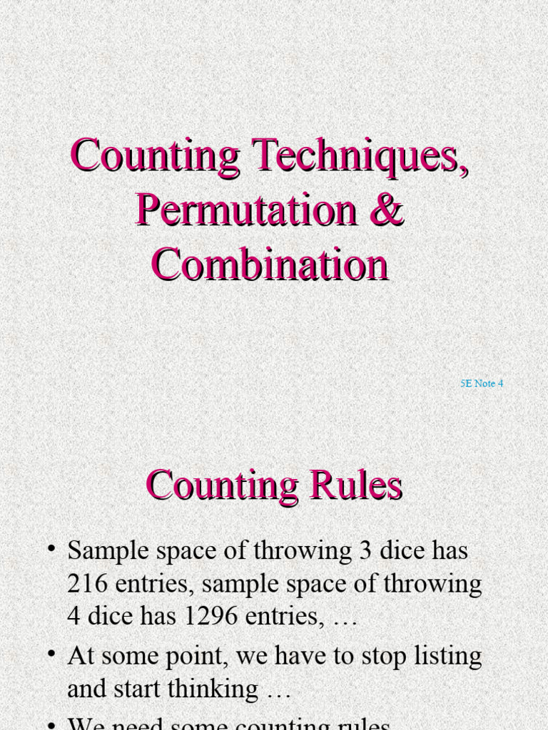 6-Counting-tech--Permutation---Combination-06032024-071444pm | PDF | Games Of Mental Skill ...