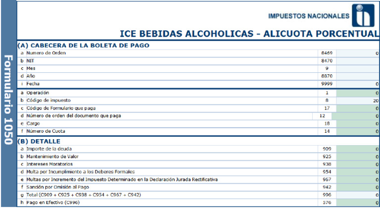 Formulario 1050 v.2 | PDF