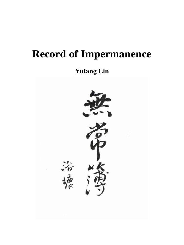 Record Of Impermanence Pdf Mantra Buddhist Philosophy