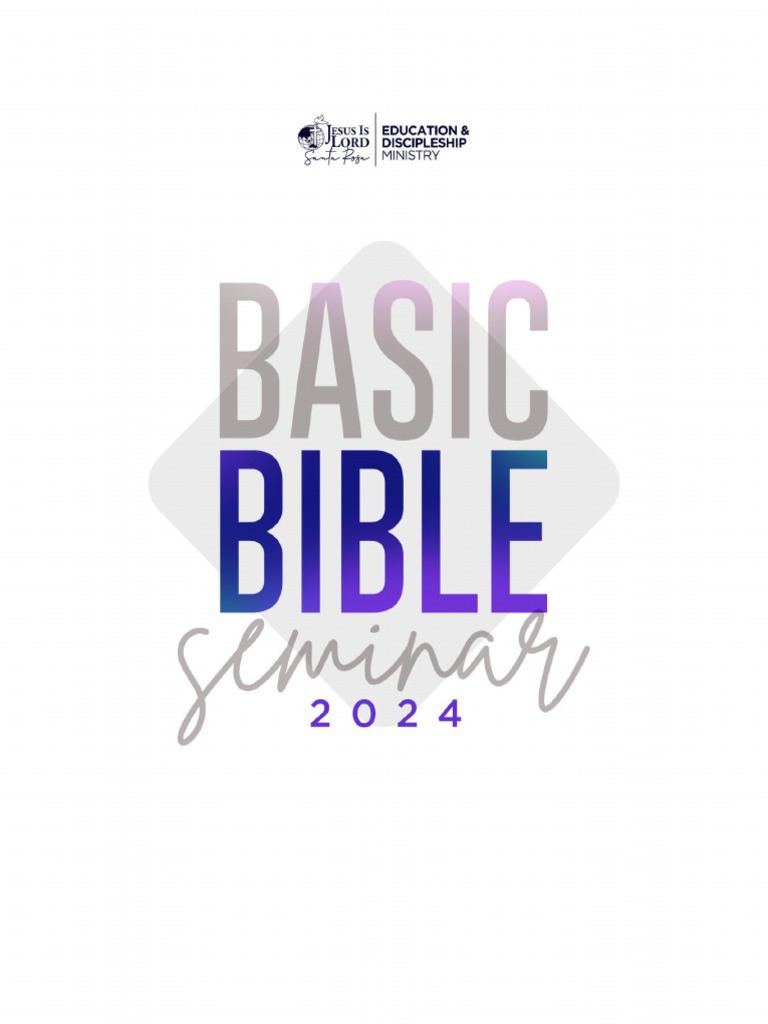 Basic Bible Seminar BBS 2024 | PDF | Jesus | Prayer