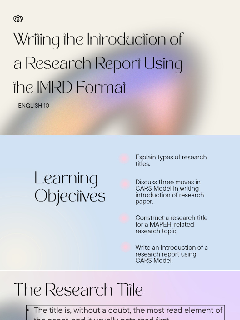 Research Title and Introduction Guide | PDF