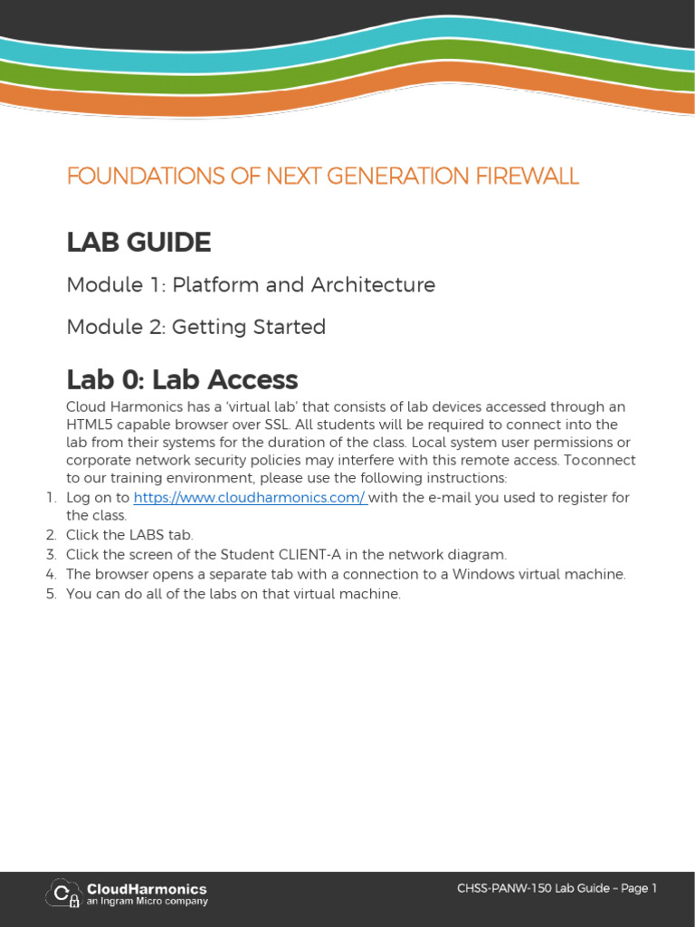 CHLS-PANW-150-VIRTUAL - Lab Guide | PDF | Ip Address | Login