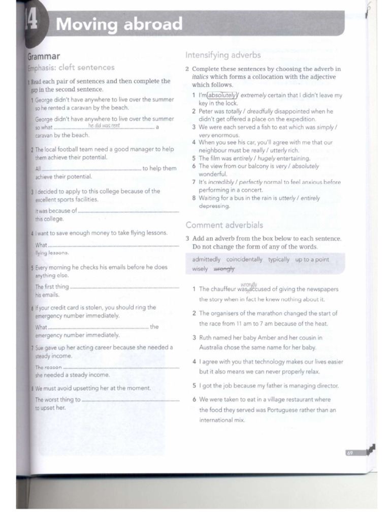 CAE Unit 14 Moving Abroad | PDF