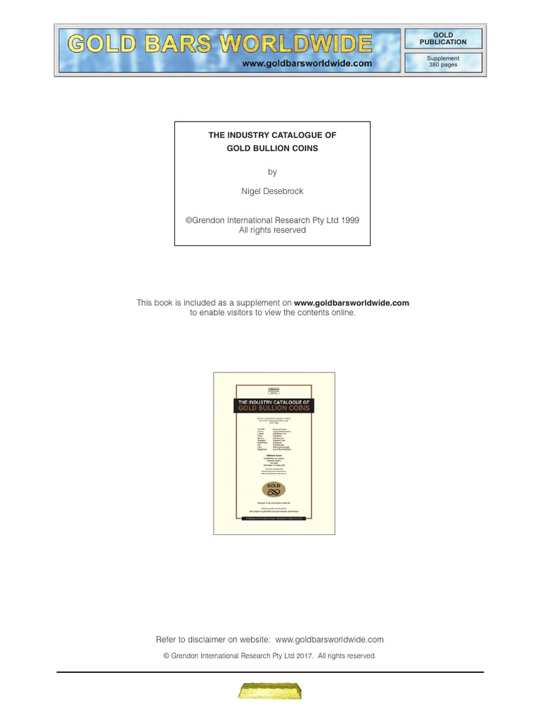 Gold Bullion Coins Book | PDF | Precious Metals | Coins