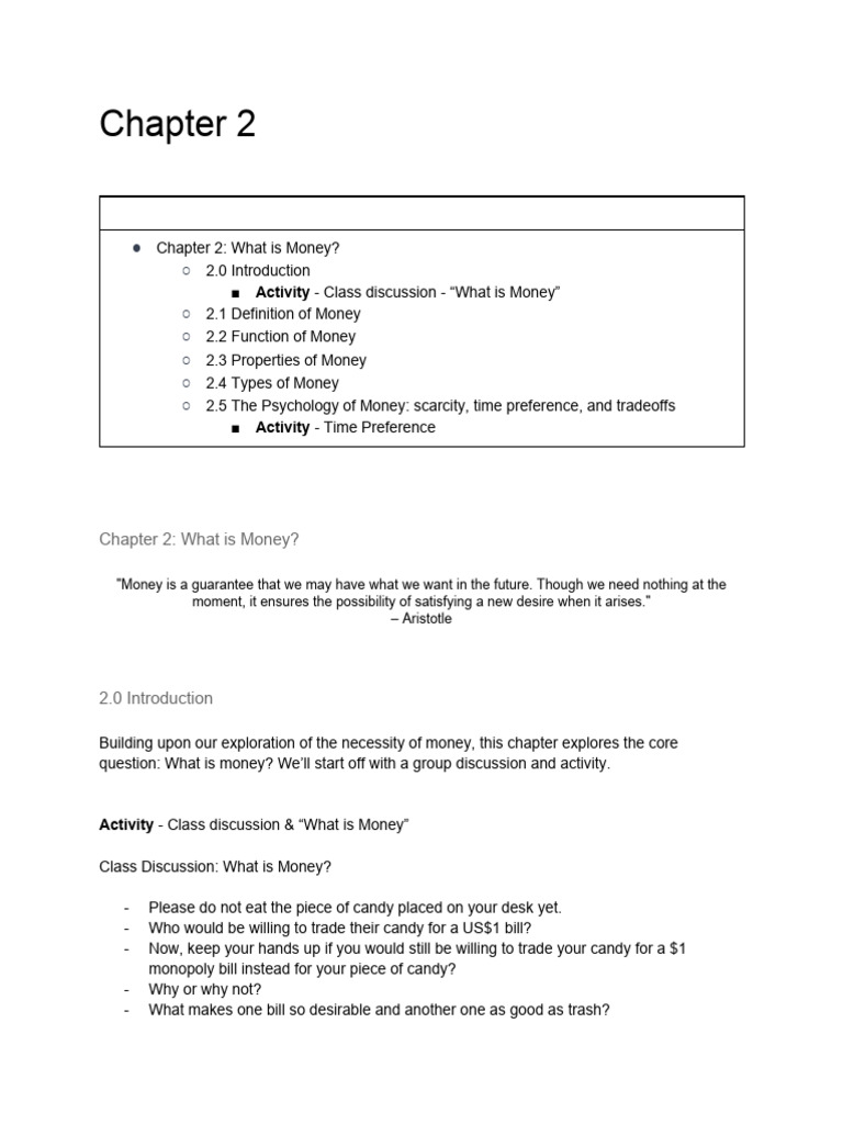 Chapter 2 - BD 2024 | PDF | Money | Medium Of Exchange