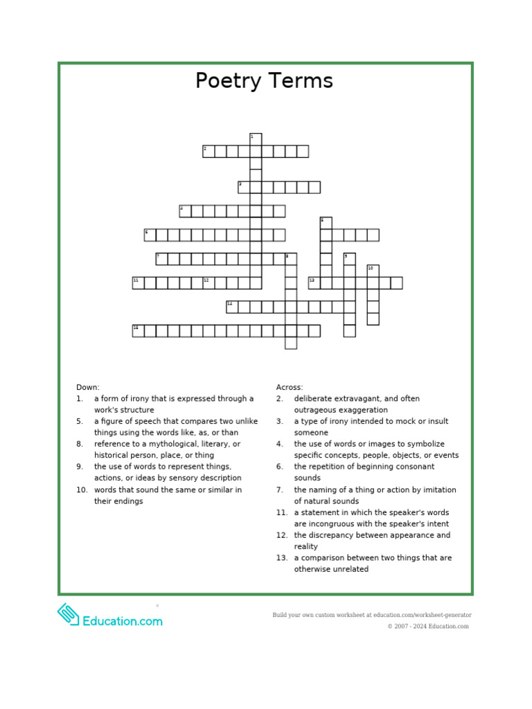 Poetry Terms | PDF | Linguistics