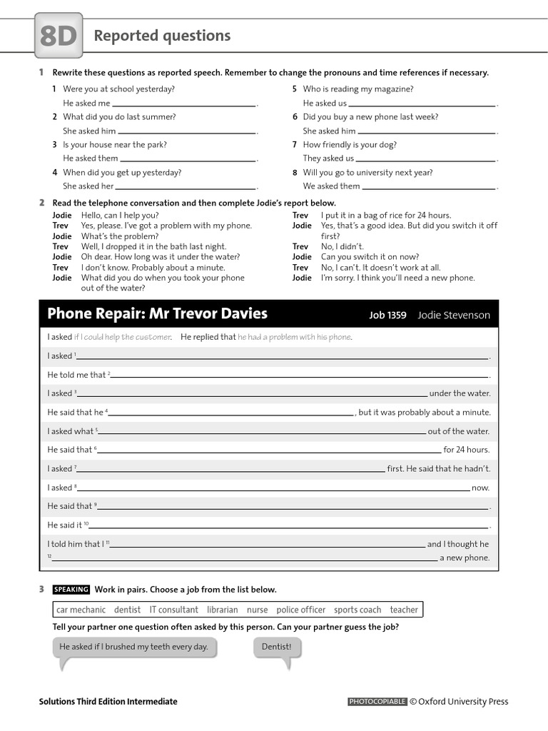 8D Reported Questions | PDF